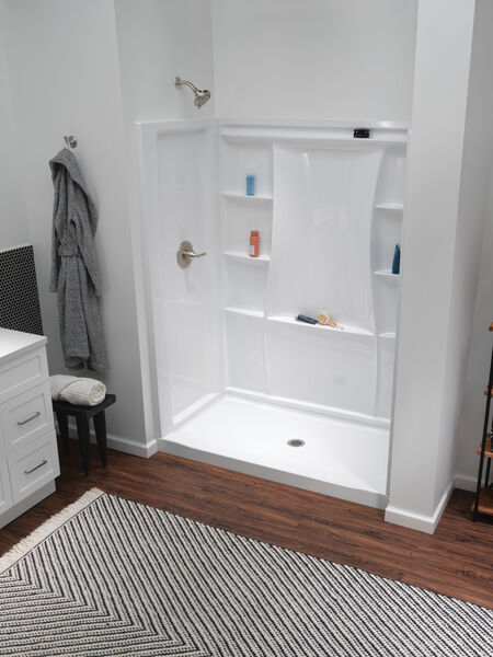 Classic 500 Shower Base 60"x32" Center Drain in High Gloss White B12135 ...