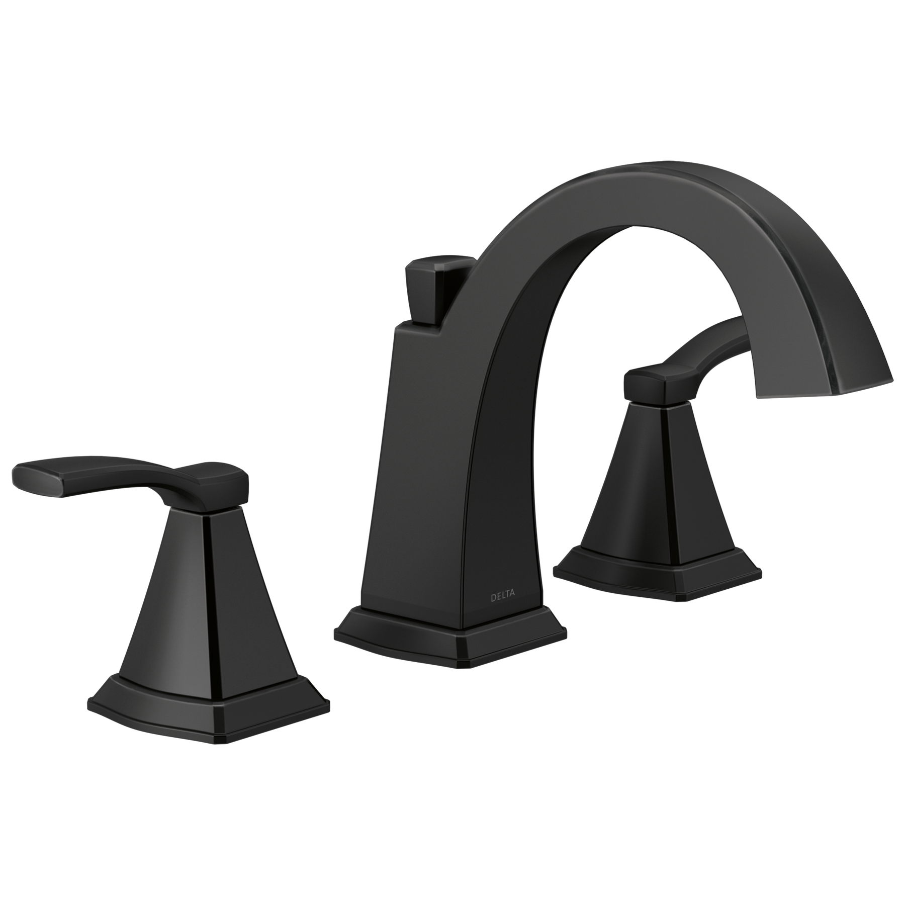 Two Handle Widespread Bathroom Faucet (Recertified) in Matte Black 35768LF-BL-R | Delta Faucet