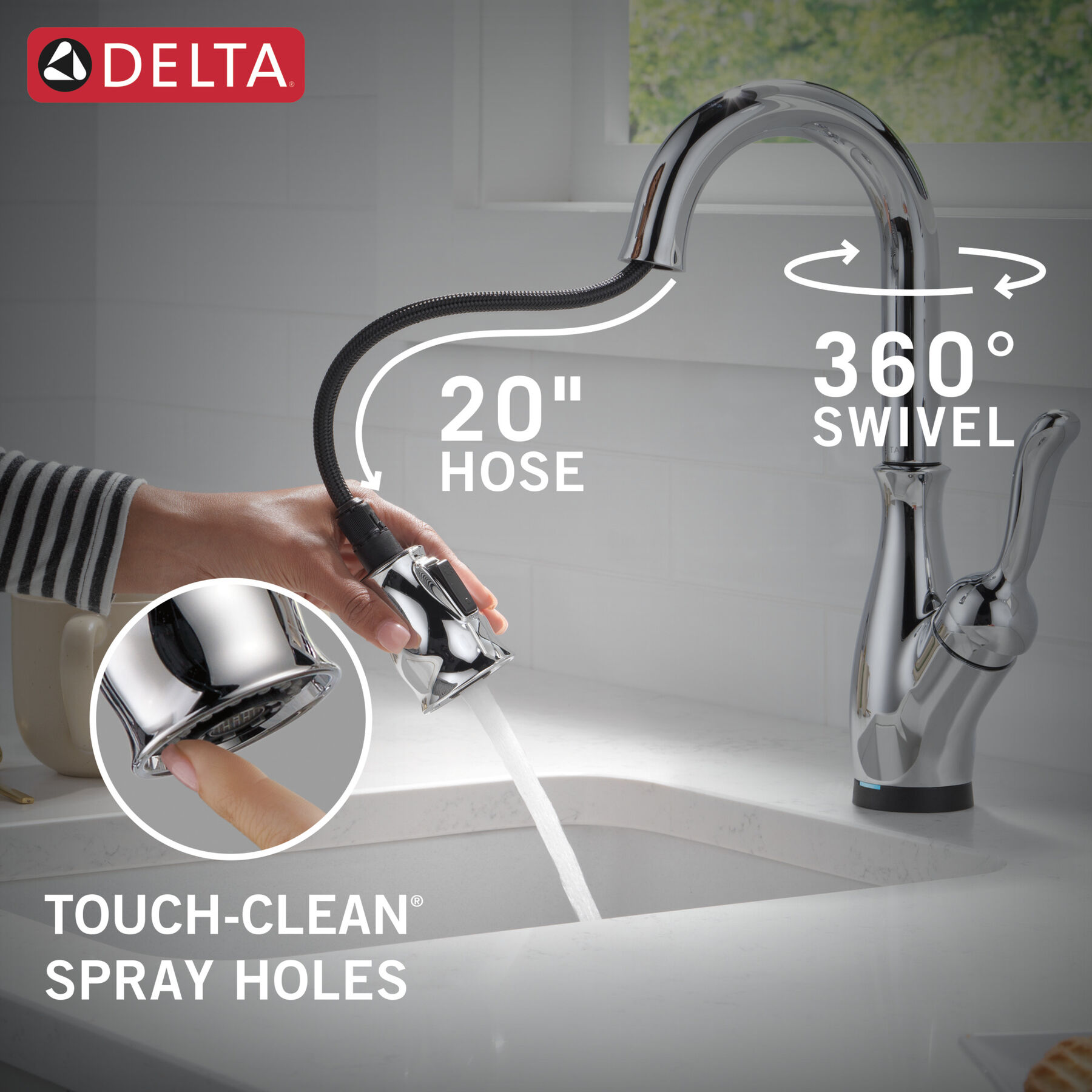 Touch2O® Bar / Prep Faucet with Touchless Technology in Chrome 9678TL ...