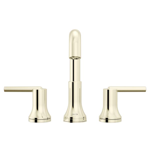 Two Handle Widespread Bathroom Faucet in Polished Nickel 3554-PNMPU-DST | Delta Faucet