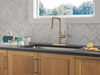 Single Handle Pull-Down Kitchen Faucet in Champagne Bronze 19868LF-CZ ...