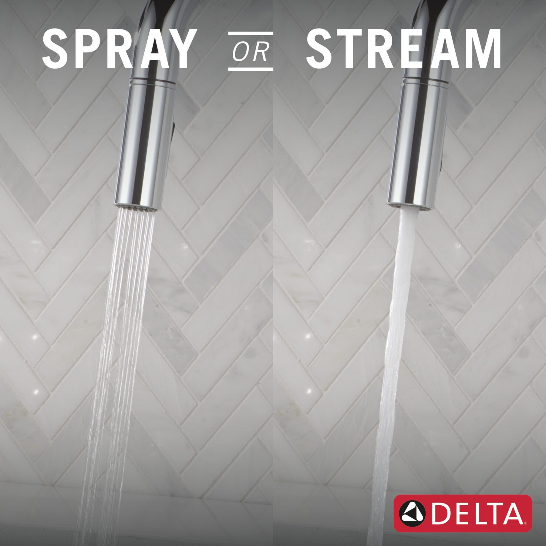 Single Handle Pull-Down Kitchen Faucet in Chrome 19868LF | Delta Faucet