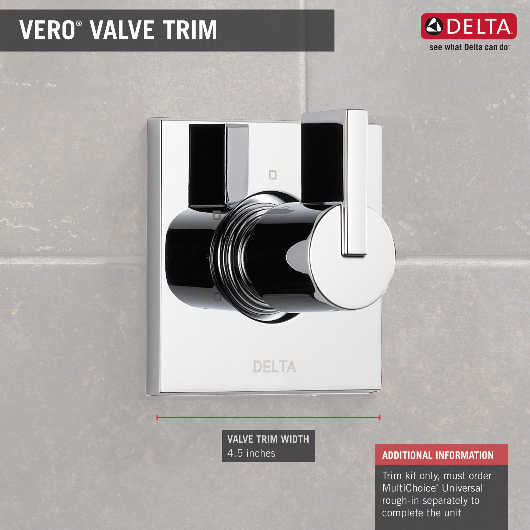 3-Setting 2-Port Diverter Trim in Chrome T11853 | Delta Faucet