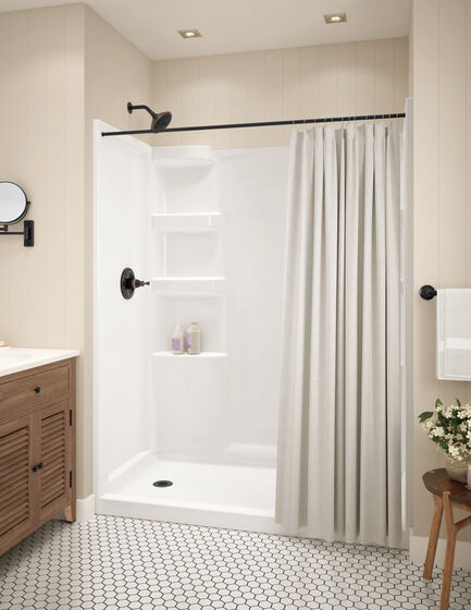 ProCrylic 60 in. x 30 in. Shower Surround in High Gloss White B67513 ...