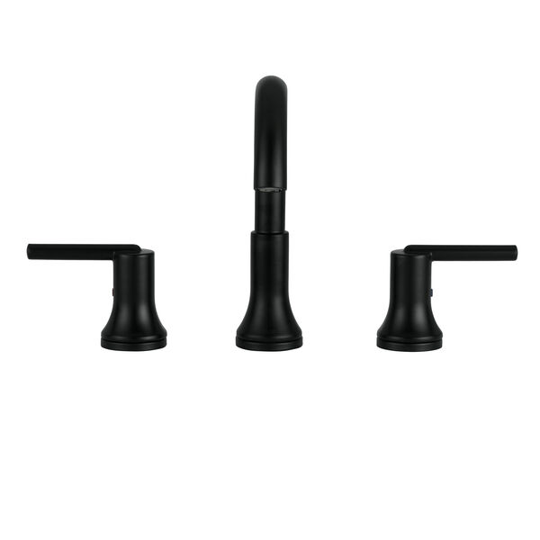Two Handle Widespread Bathroom Faucet (Recertified) in Matte Black 3559-BLMPU-DST-R | Delta Faucet