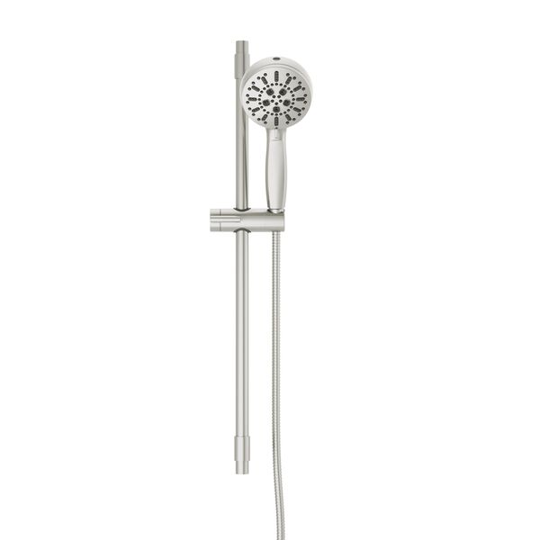 7-Setting Slide Bar Hand Shower with Cleaning Spray in Lumicoat ...