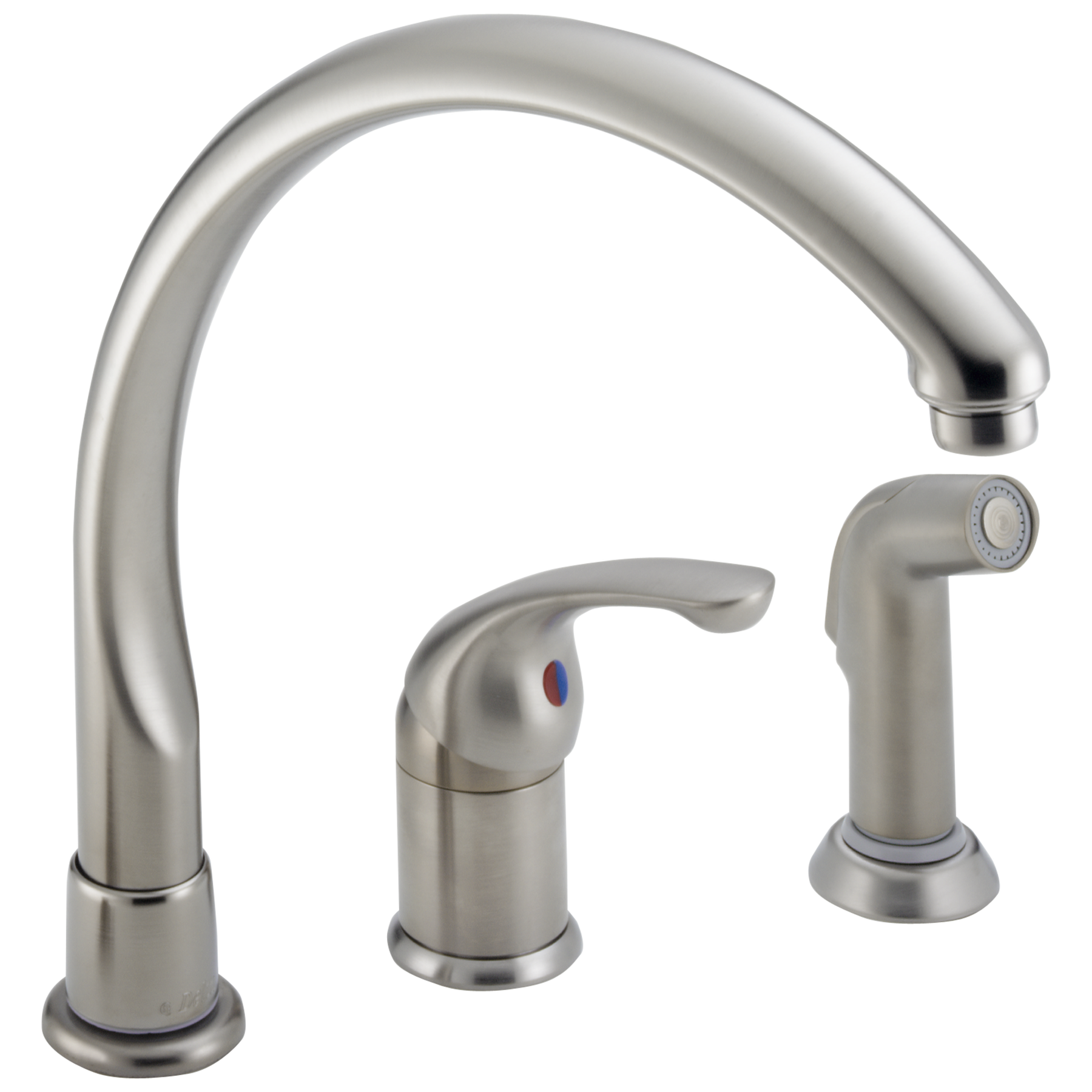 Single Handle Kitchen Faucet with Spray in Stainless 172-SSWF | Delta ...