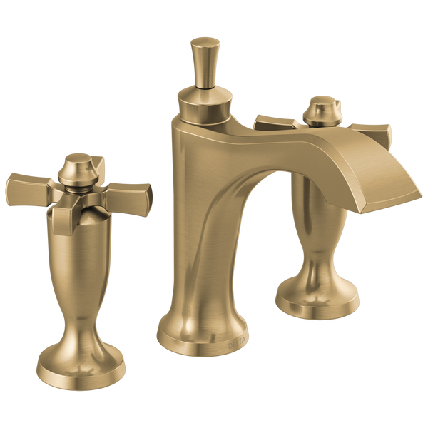 Two Handle Widespread Bathroom Faucet in Champagne Bronze 3557-CZMPU-DST | Delta Faucet