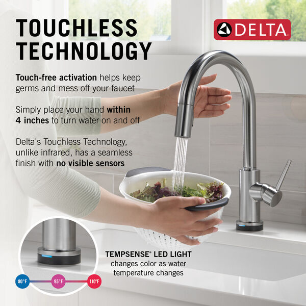 Touch2O® Technology Kitchen Faucet with Touchless Technology in Arctic ...