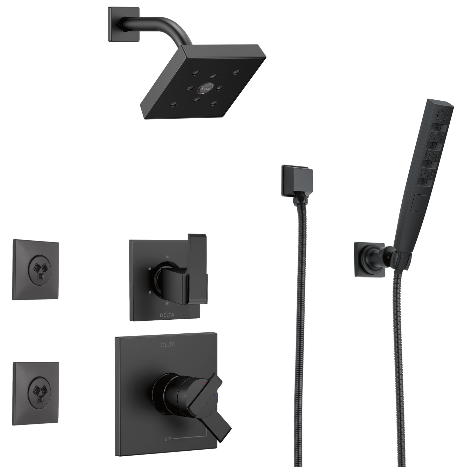 H2Okinetic® 4-Setting Wall Mount Hand Shower (Recertified) in Matte ...