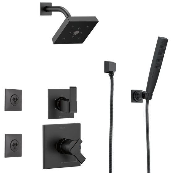 H2Okinetic® 4-Setting Wall Mount Hand Shower (Recertified) in Matte ...