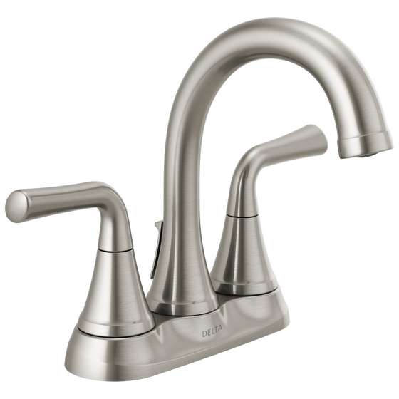 Two Handle Centerset Bathroom Faucet in Stainless 2533LF-SSMPU | Delta ...