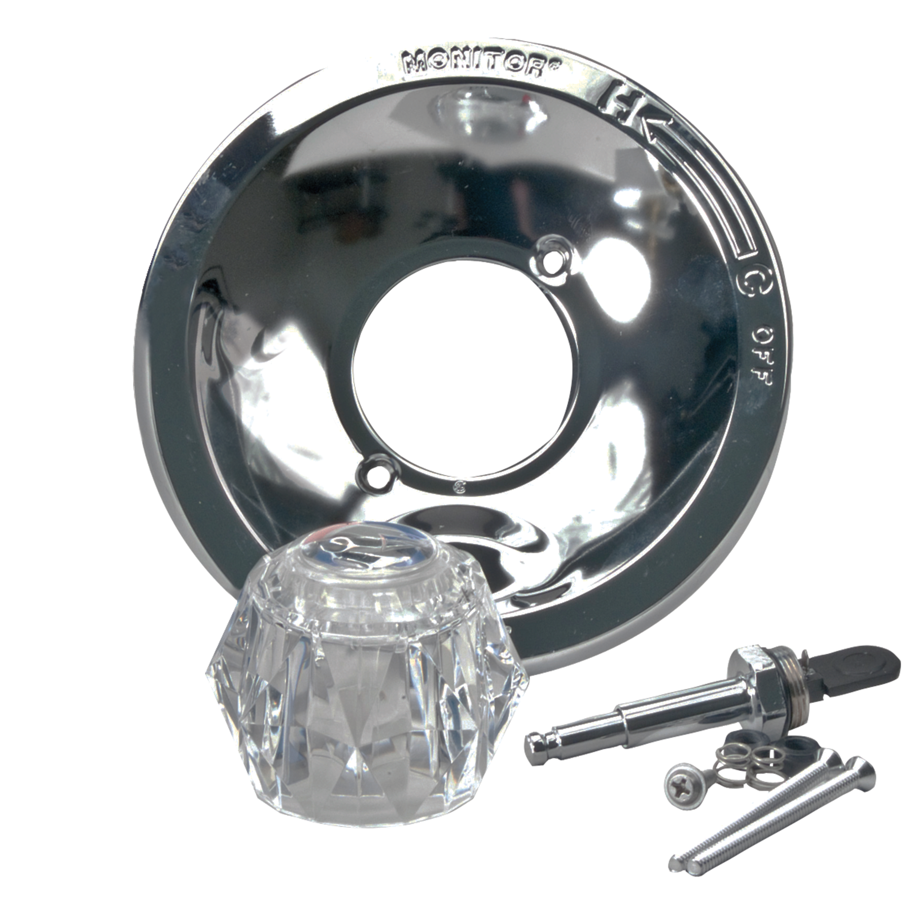 Shower Trim Kit with Clear Knob Handle in Chrome RP101821 | Delta Faucet