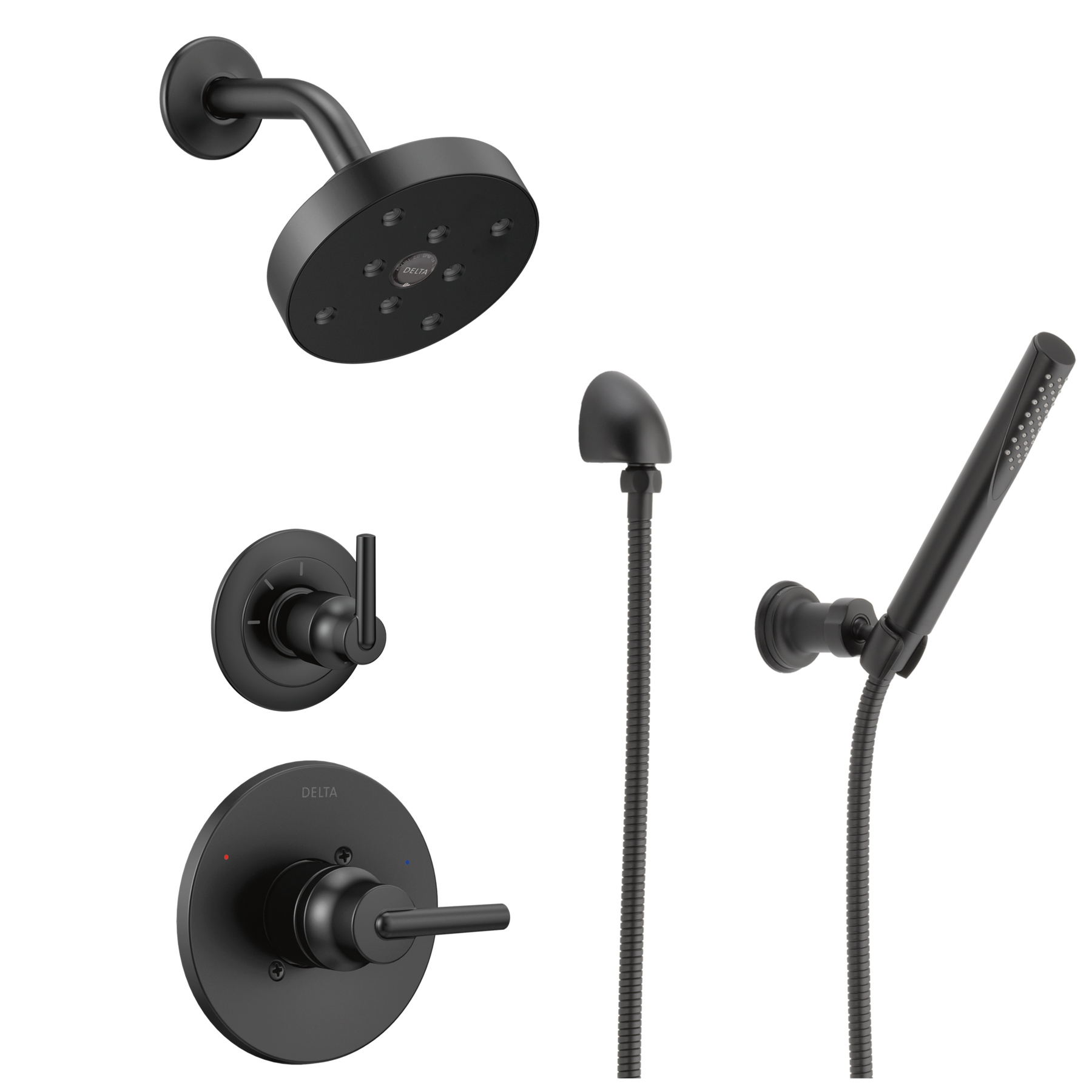 3-Setting Custom Shower Bundle in Matte Black FVS6-TR211-BL | Delta Faucet
