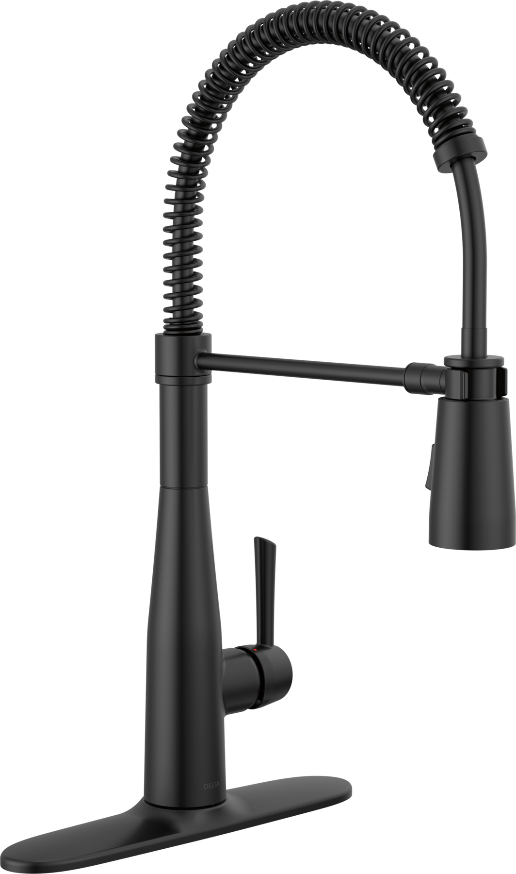 Single-Handle Pull-Down Spring Kitchen Faucet in Matte Black 9613-BL ...
