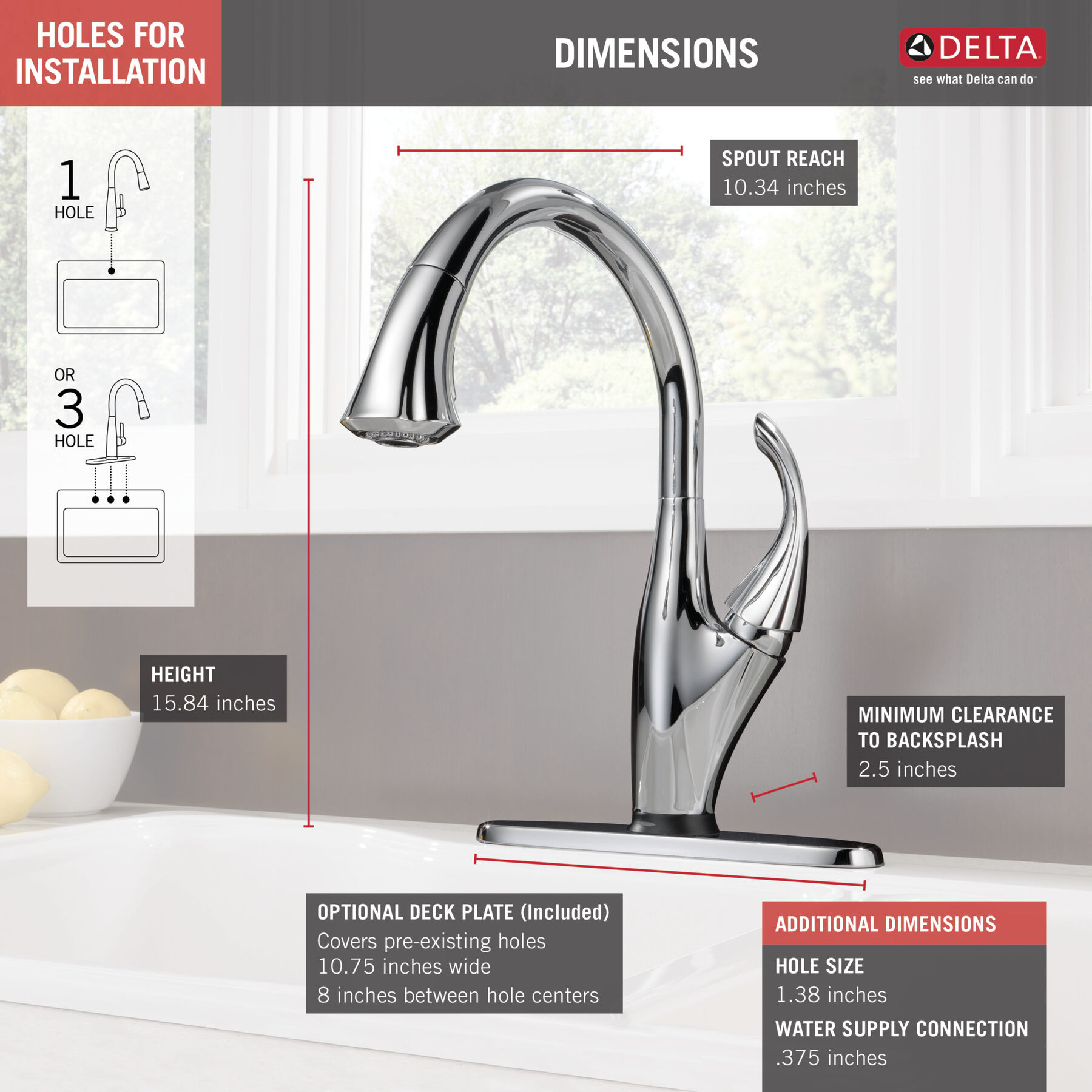 Single Handle Pull-Down Kitchen Faucet with Touch2O® Technology and ...