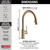 Single Handle Pull-Down Kitchen Faucet in Champagne Bronze 9159-CZ-DST ...