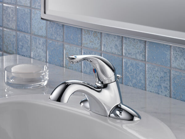 Single Handle Centerset Lavatory Faucet in Chrome 520LF-HGMHDF | Delta ...