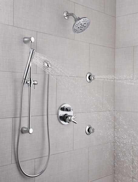 Premium Single-Setting Slide Bar Hand Shower in Chrome 57085 | Delta Faucet
