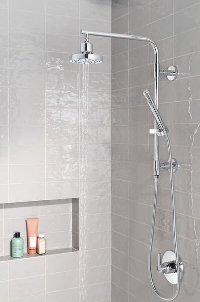 Emerge® 18" Round Shower Column in Lumicoat Chrome 58810-PR | Delta Faucet