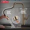 Single Handle Pull-Down Kitchen Faucet in Champagne Bronze 19868LF-CZ ...