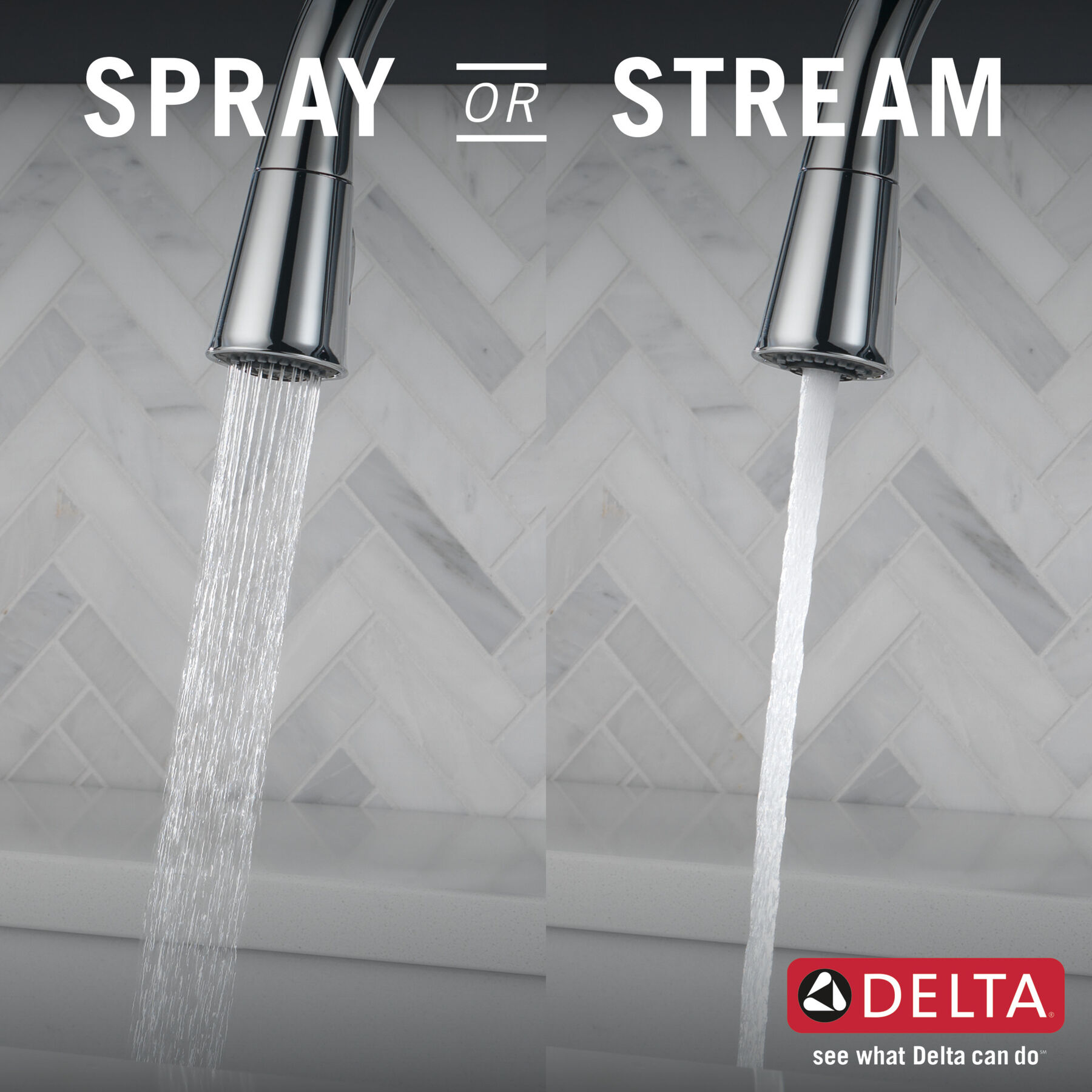 Single Handle Pull-Down Kitchen Faucet in Chrome 9110-DST | Delta Faucet