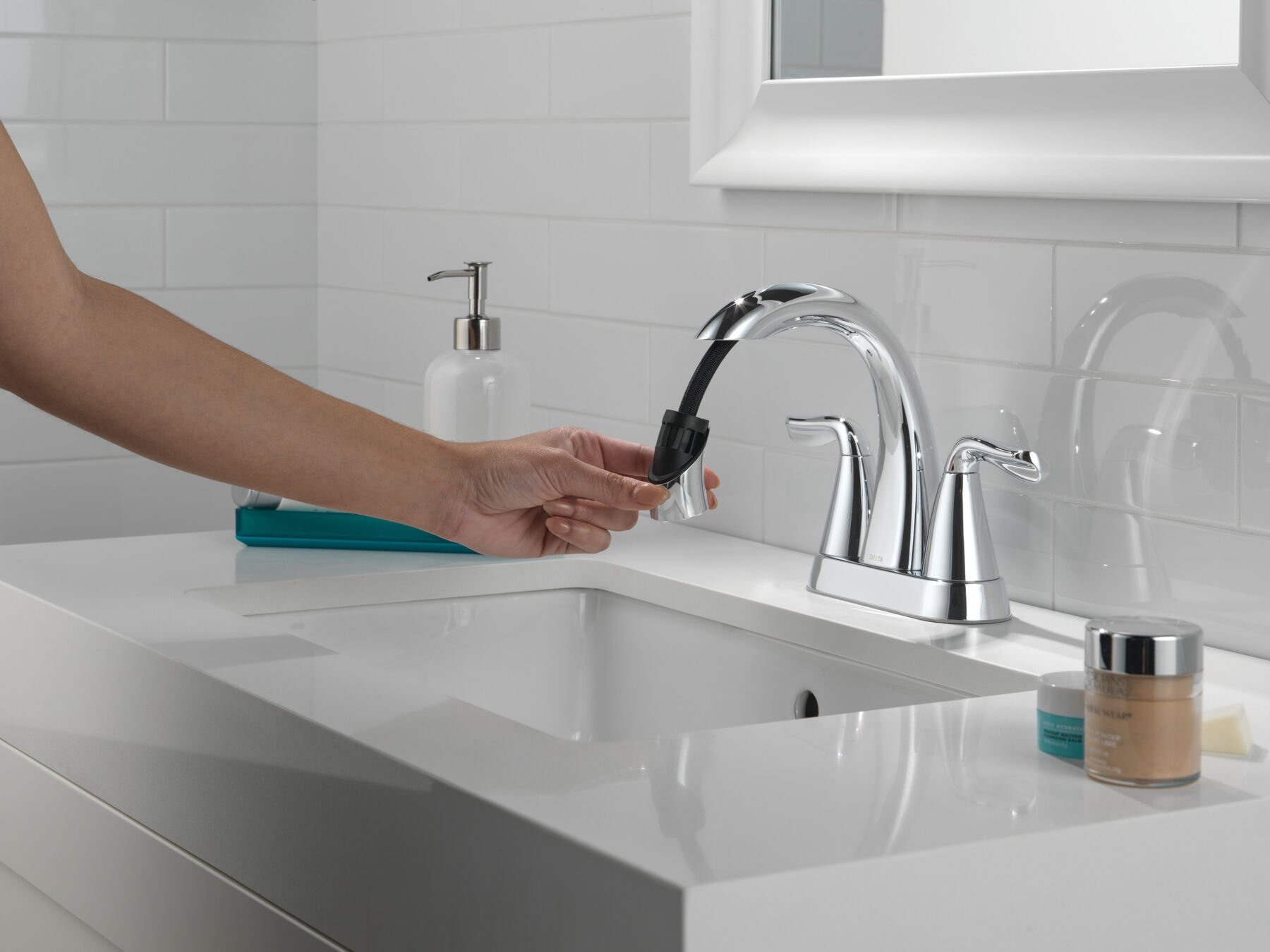 Two Handle Centerset Pull-Down Bathroom Faucet in Chrome 25840LF-PD ...