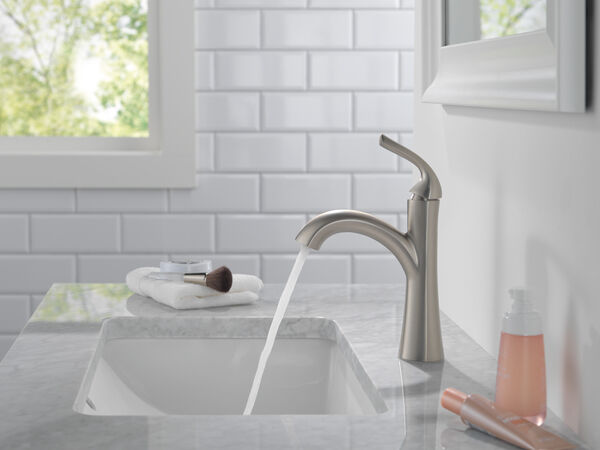 Single Handle Bathroom Faucet in Spotshield Brushed Nickel 15847LF-SP ...