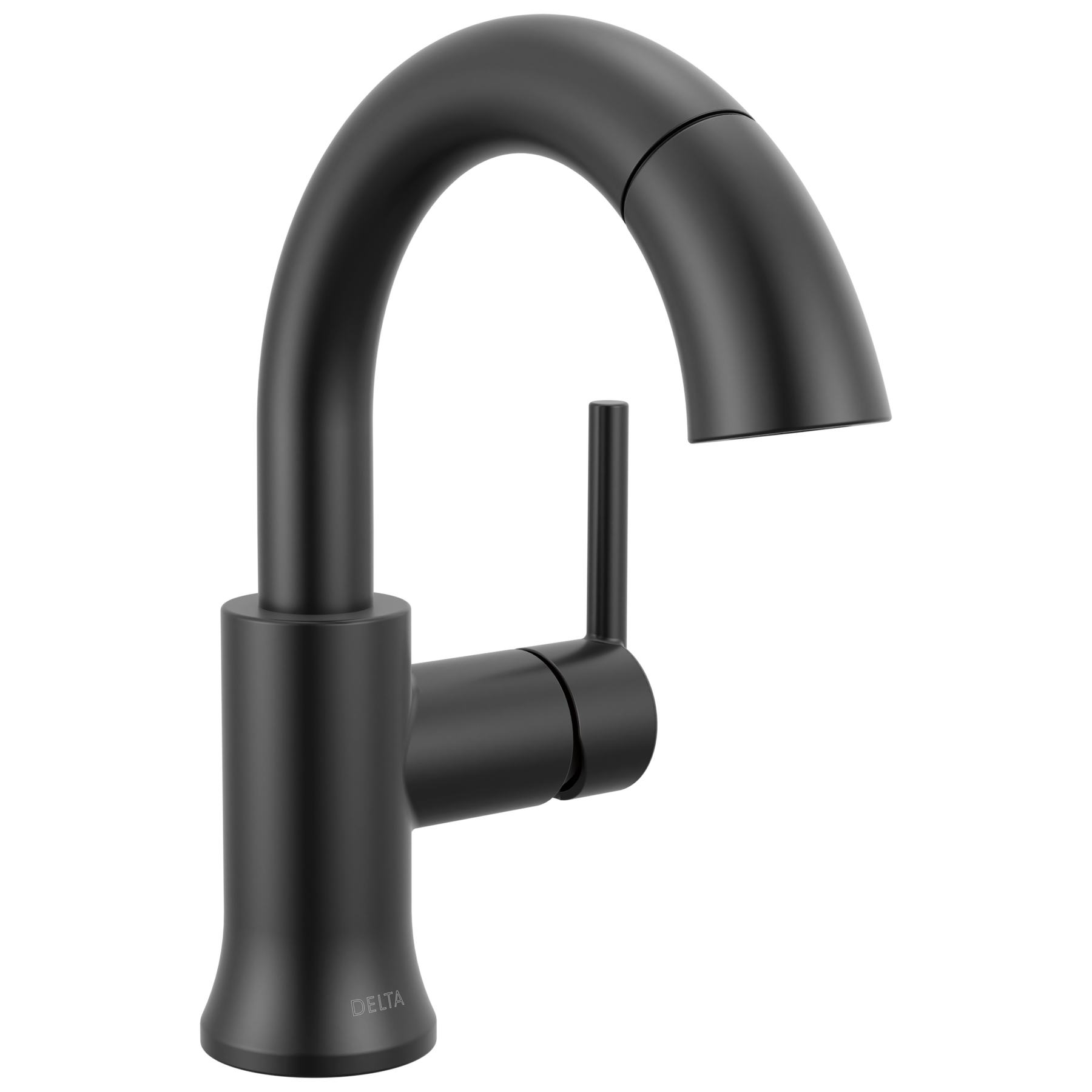 Single Handle Pull Down Bathroom Faucet (Recertified) in Matte Black 559HAR-BLPD-DST-R | Delta ...