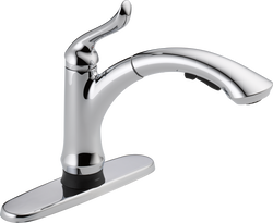 Single Handle Pull-Out Kitchen Faucet in Chrome 4153-DST | Delta Faucet