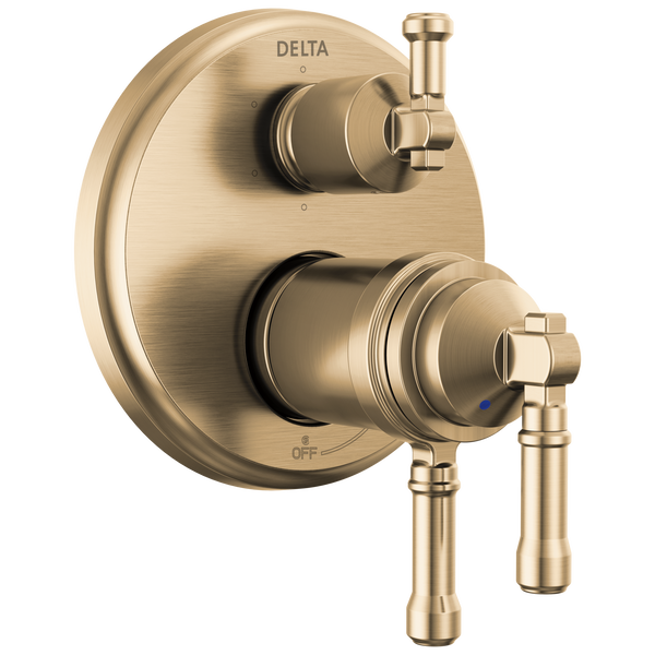 17T Series Integrated Diverter Trim 6-Setting in Lumicoat® Champagne ...