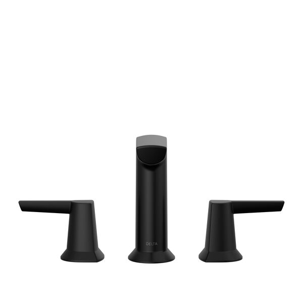 Two Handle Widespread Bathroom Faucet (Recertified) in Matte Black 3571-BLMPU-DST-R | Delta Faucet