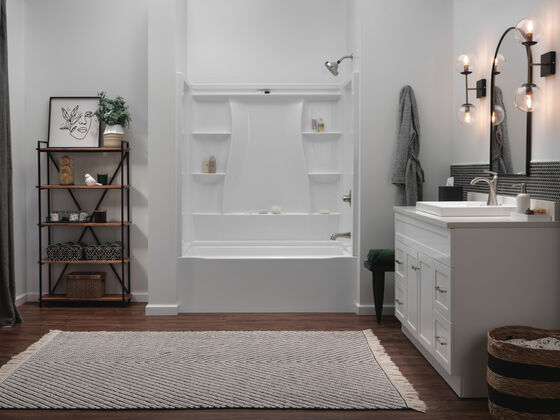 Classic 500 Bathtub 60"x32" Right Drain in High Gloss White B23605 ...