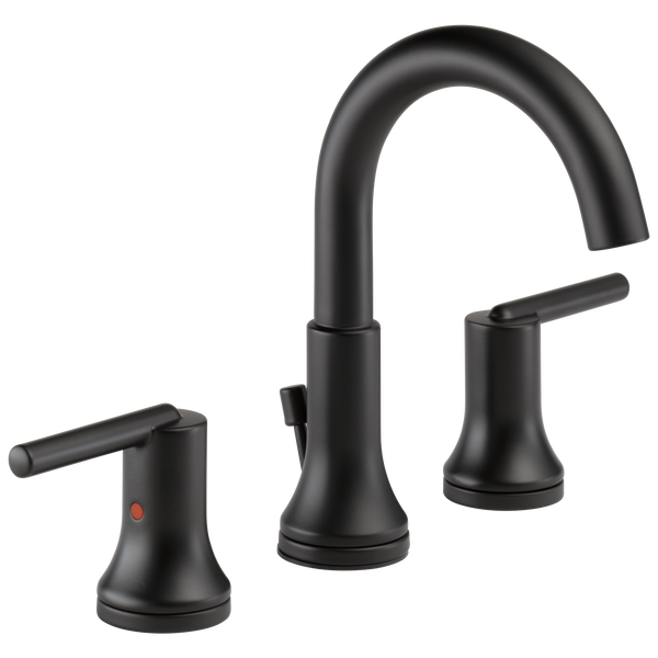 Two Handle Widespread Bathroom Faucet (Recertified) in Matte Black 3559-BLMPU-DST-R | Delta Faucet