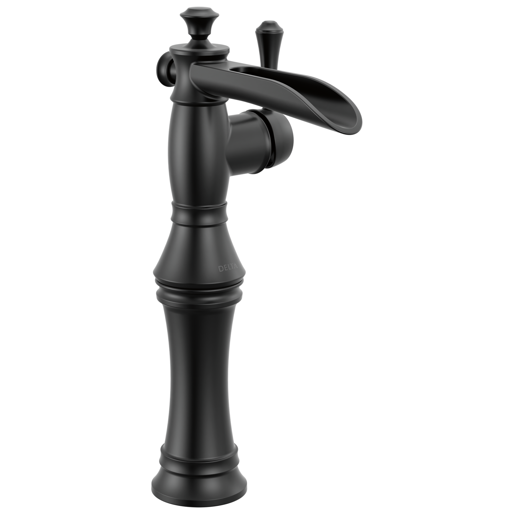 Single Handle Vessel Bathroom Faucet in Matte Black 798LF-BL | Delta Faucet