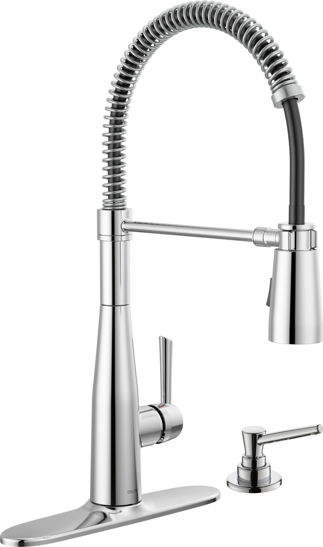 Spring Kitchen Single Handle with Soap Dispenser Bundle in Chrome FVS2 ...