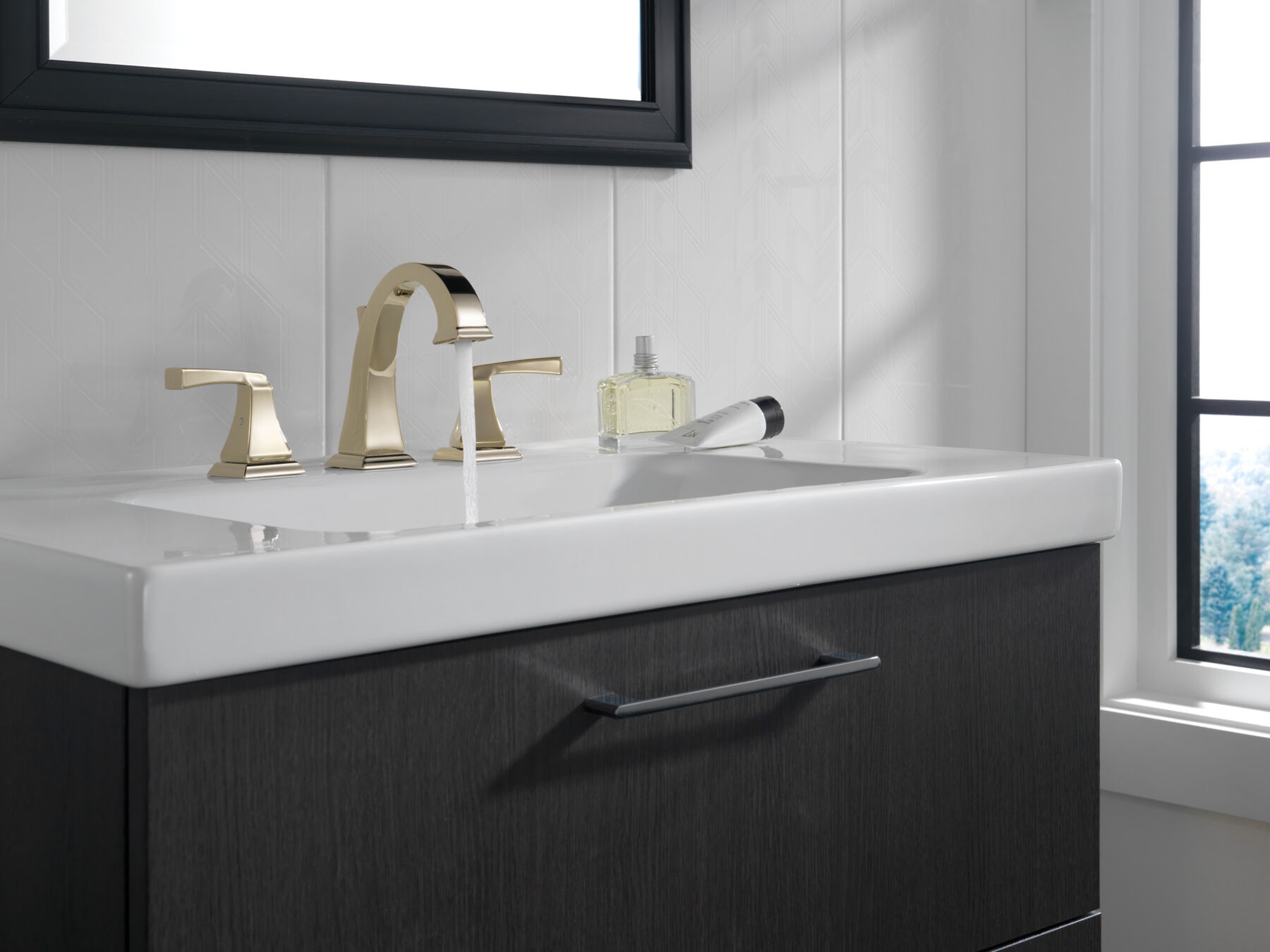 Two Handle Widespread Bathroom Faucet (Recertified) in Polished Nickel ...
