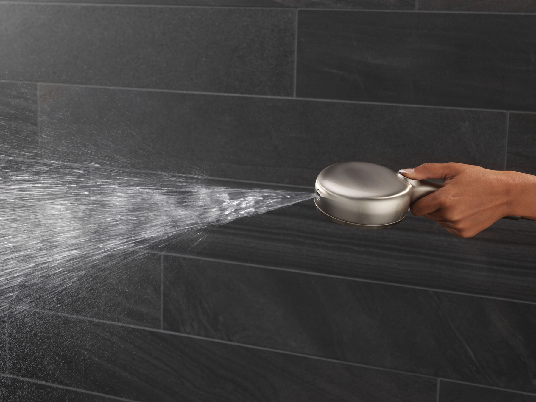 6-Setting Hand Shower with Cleaning Spray in SpotShield Brushed Nickel ...