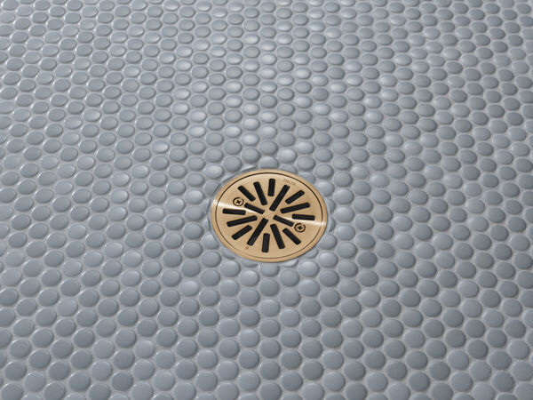 4" Tile-In Round Shower Drain in Champagne Bronze DT061411-CZ | Delta ...