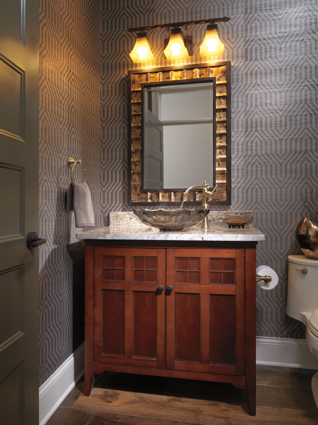 Single Handle Channel Vessel Bathroom Faucet in Champagne Bronze 798LF ...