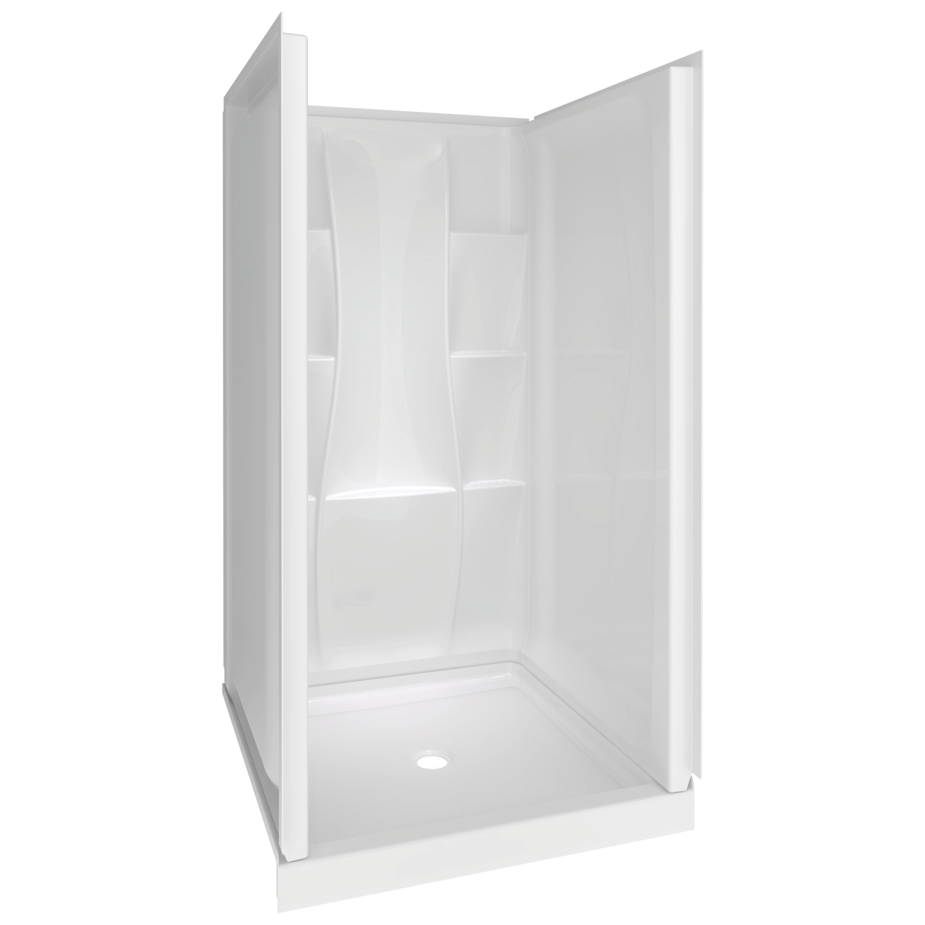 36~ X 36~ Shower Wall Set in High Gloss White 40064 | Delta Faucet