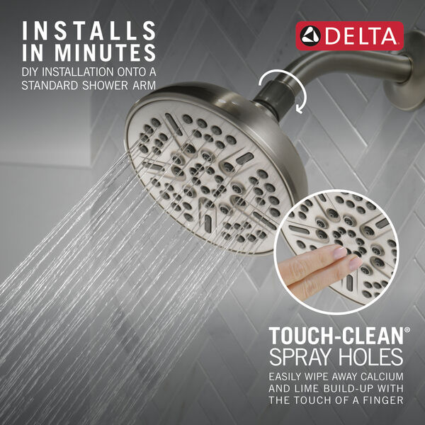 8-Setting Shower Head in Spotshield Brushed Nickel 75898SN | Delta Faucet