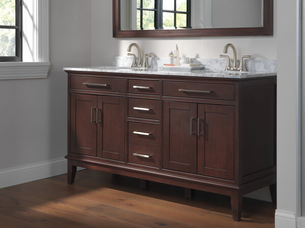 Two Handle Centerset Bathroom Faucet in Stainless 2533LF-SSMPU | Delta ...