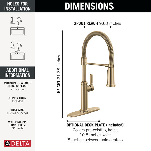 Single Handle Pull-Down Spring Kitchen Faucet in Champagne Bronze 18829 ...