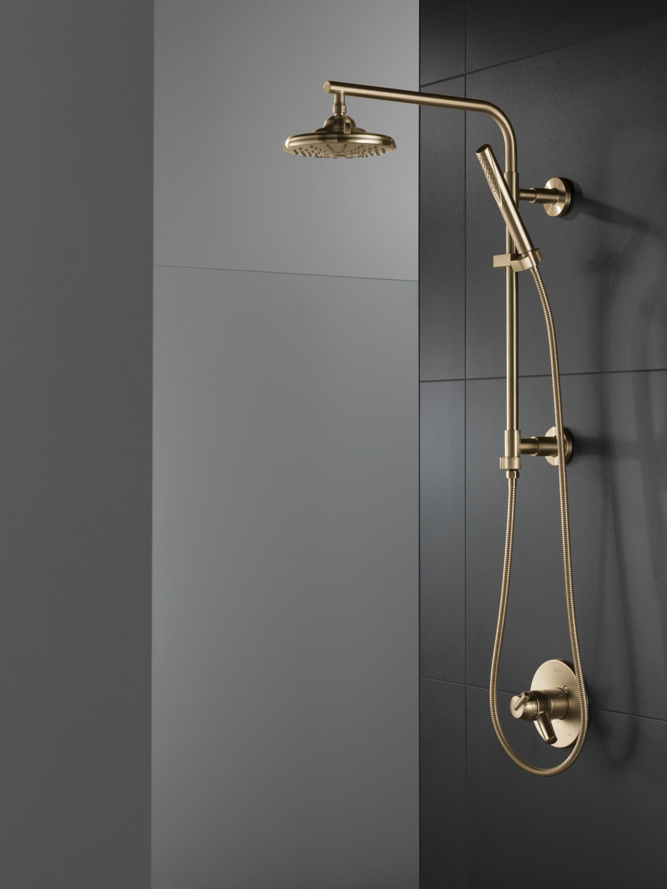 Emerge® 18" Round Shower Column in Lumicoat® Champagne Bronze 58810-CZ ...