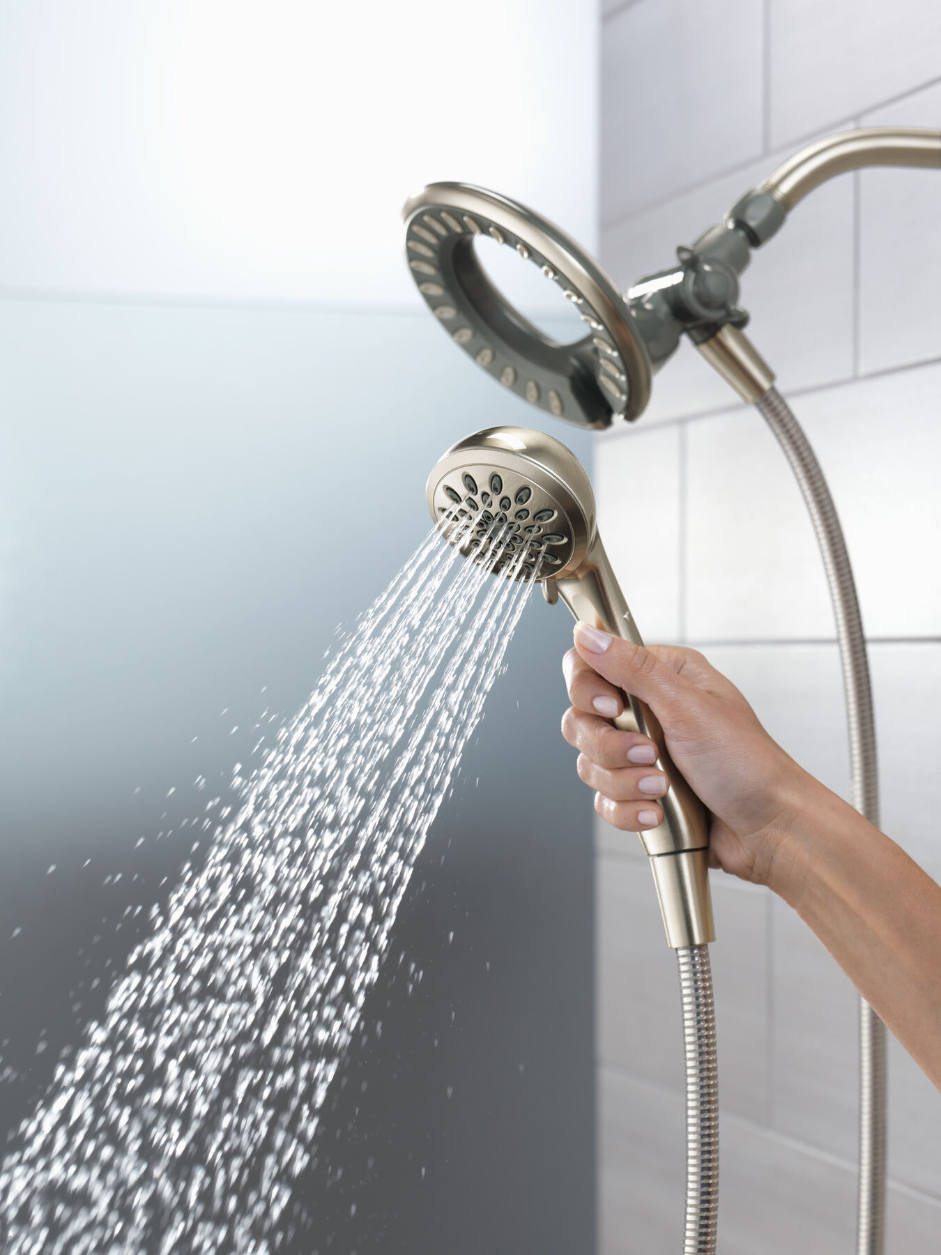 In2ition® 4-Setting Two-in-One Shower in Satin Nickel 75481DSN | Delta ...