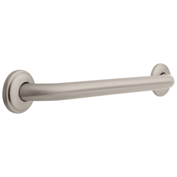 1-1/4" x 18" ADA Grab Bar with Decorative Flange, Concealed Mounting in ...