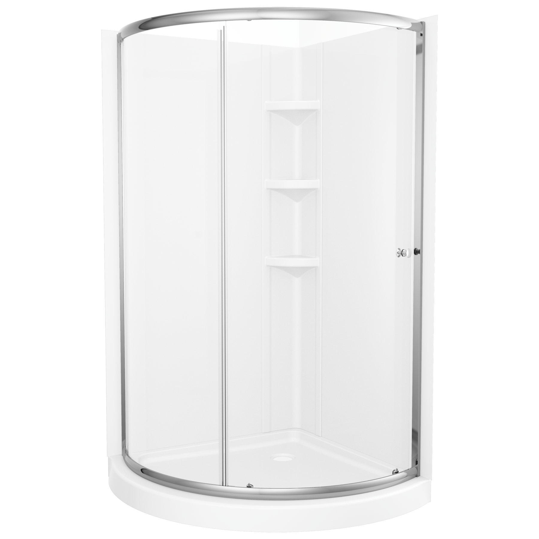 Shower Base with Wall and Enclosure Bundle in Chrome BVS91238-PC ...