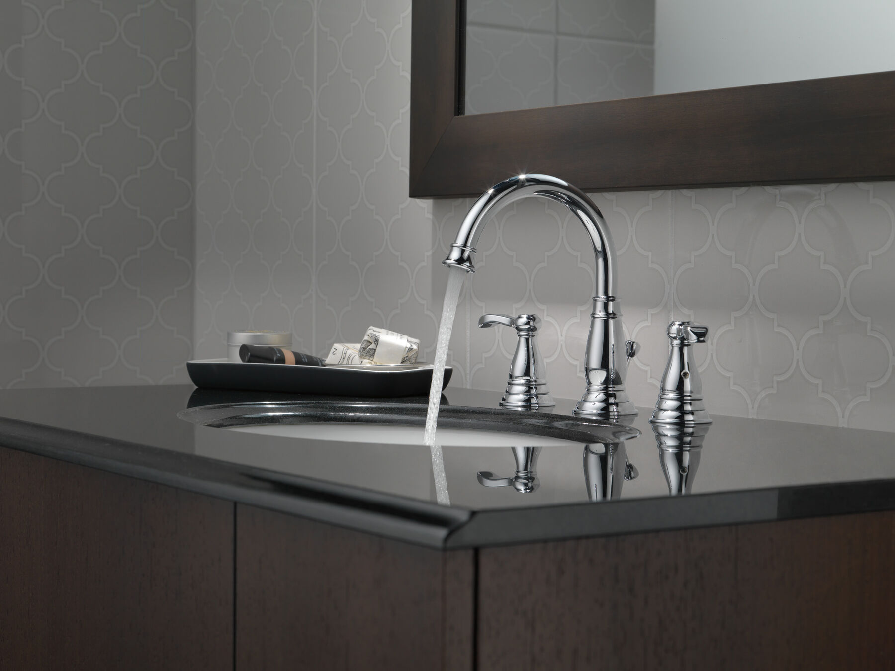 Two Handle Widespread Lavatory Faucet in Chrome 35984LF | Delta Faucet