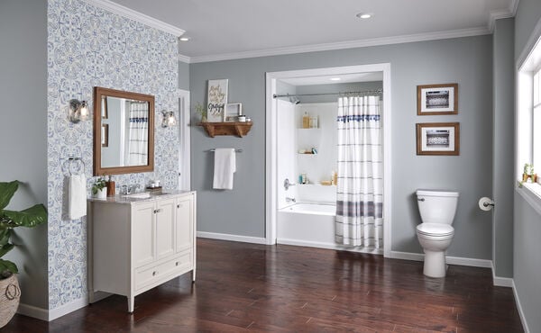 Elongated Toilet in White C43913-WH | Delta Faucet